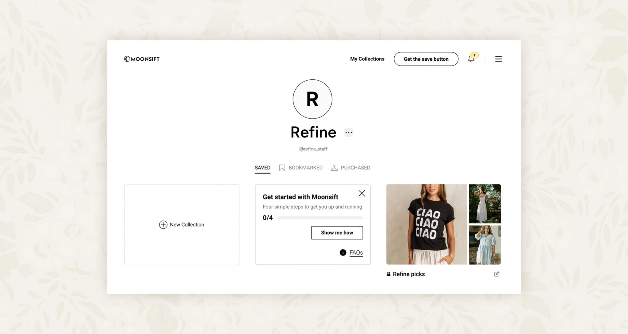 Online shop with Moonsift - Refinelife