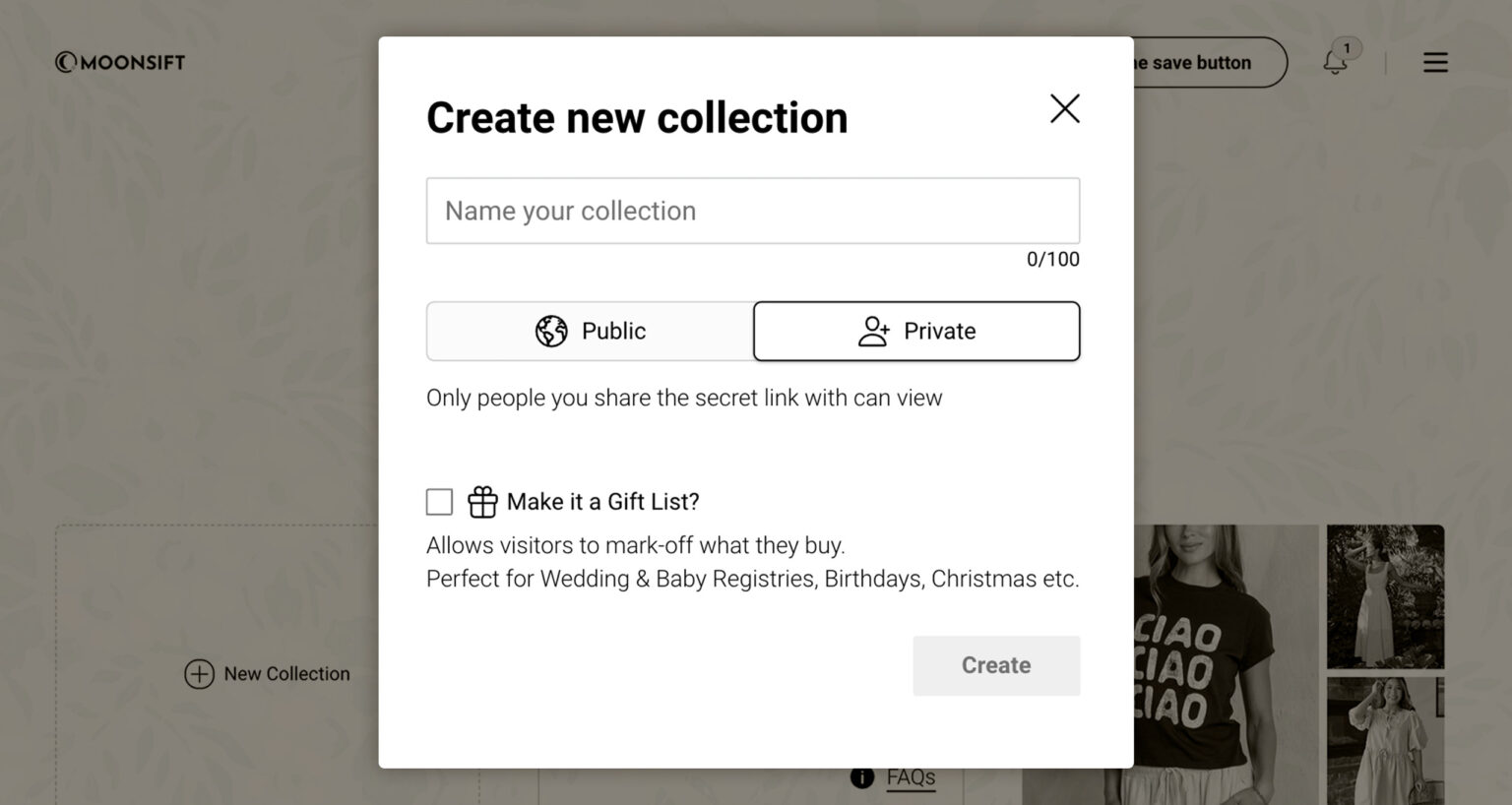 Online shop with Moonsift - Refinelife