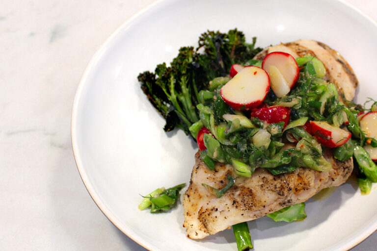 Chicken with Radish Scallion Dressing - Refinelife